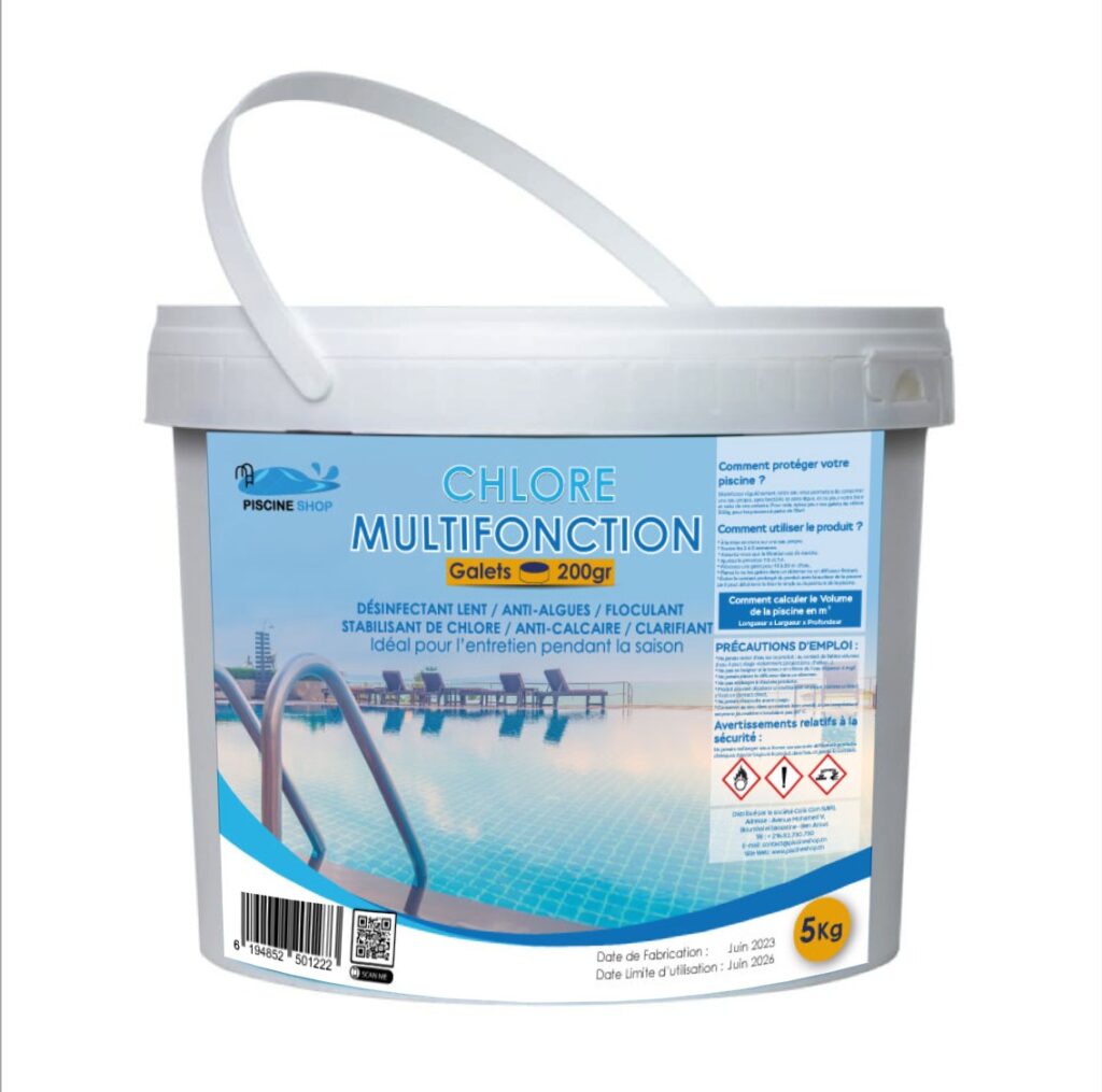 Chlore Multifonction Galet 200gr 5KG PISCINESHOP - Piscineshop - 1er Revendeur Piscines Intex en ...