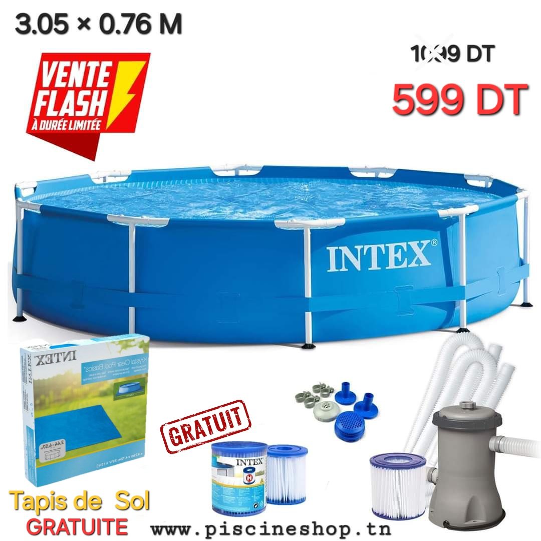 Piscine Metal Frame Intex ronde 3,05 x 0,76 m 28202NP - Piscines ...